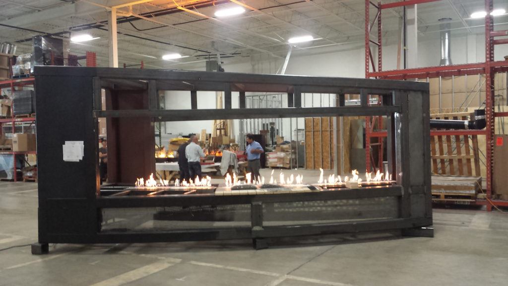 Custom Curved Outdoor Gas Fireplace | Custom Fireplace Design